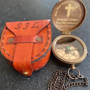 Baptism Compass, First Holy Communion Compass, Engraved Compass for ...