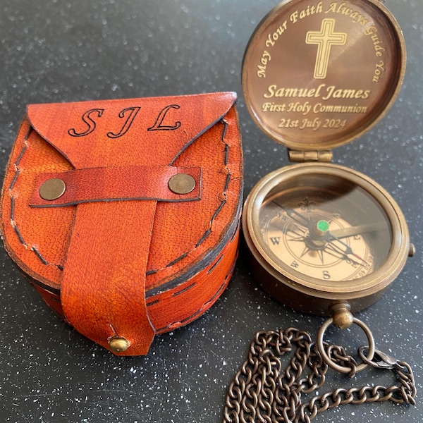 Baptism Compass, First Holy Communion Compass, Engraved Compass for ...