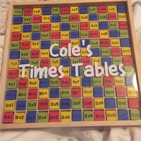 Personalised Times Tables Toy Multiplication Table Maths Learning Toys ...