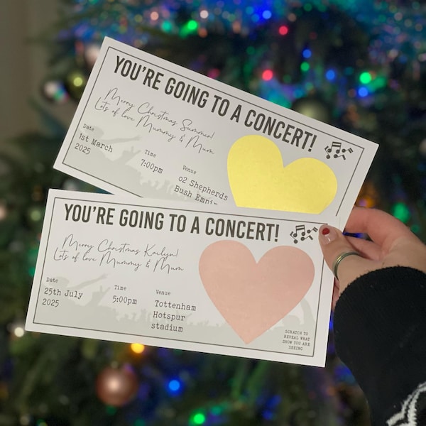 Personalised Surprise Birthday Card | Personalised Surprise Concert ...