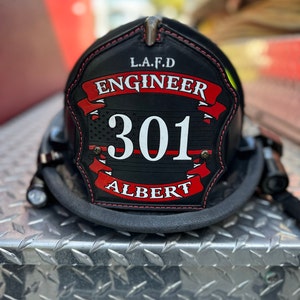 Firefighter Helmet Shield/leather Helmet Shield/personalized - Etsy
