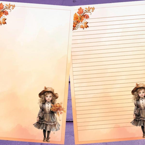 Night Kitty Letter Writing Paper A5 Stationery Lined/unlined Penpal ...