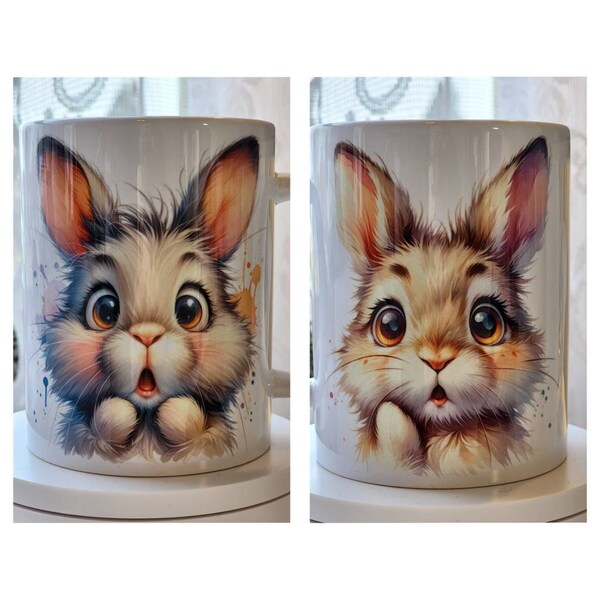 Watercolor Suprised Hare Clipart 13 PNG Digital Download Printable Art ...