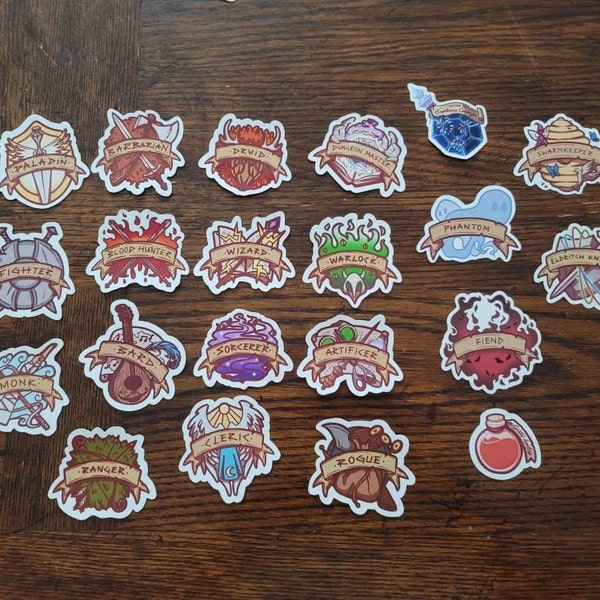 Dnd Warlock Subclass Stickers | Glossy Stickers - Etsy