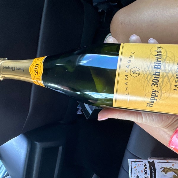 Custom Champagne Label, Champagne Bottle Labels, Mini Champagne Bottle ...