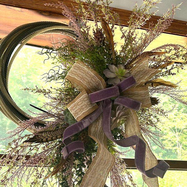 Boho Lasso Rope Wreath, Lariat Rope Minimalist Style Home Accent ...