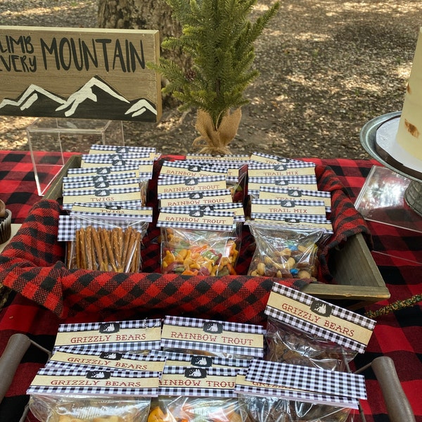 Camping Party, Treat Bag Toppers, Camping Party Favors, Goodie Bags ...