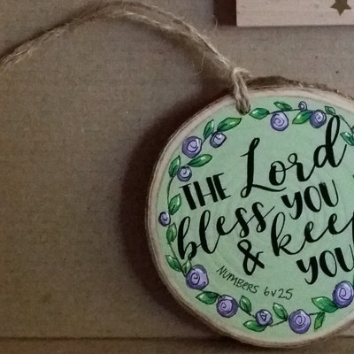 Encouraging Bible Verses on Hand Painted Wood Slices. Part 2 - Etsy