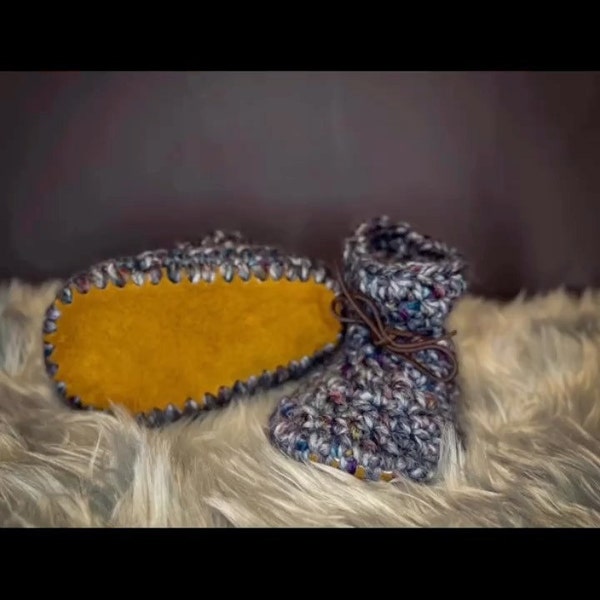 DIY Suede Slipper Soles With Sheep Shearling: Precut for Crochet/knit ...