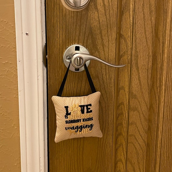 Christian Love God Embroidered Door Knob Hanger, Inspirational ...