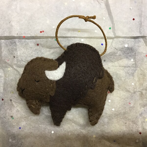 Adorable Bison Felt Ornament - Etsy