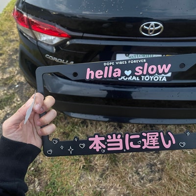 Hella Slow License Plate Frame Chrome - Etsy