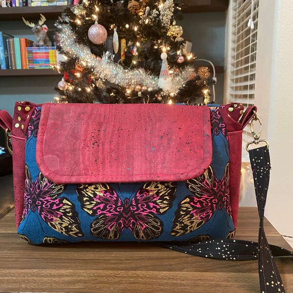 Cottage Floral Quilted Key Fob - Blush, Burgundy, & Green Floral ...