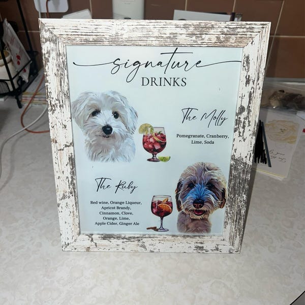 Signature Drink Sign Dogs, Signature Drink Sign Dog, Signature Drinks ...