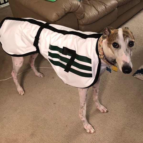 Greyhound Coats, Greyhound Track Coats. Nylon Dog Coats, Fleece Lined ...