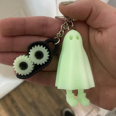 3D Printed Articulated Ghost, Keychain, Glow in the Dark - Etsy