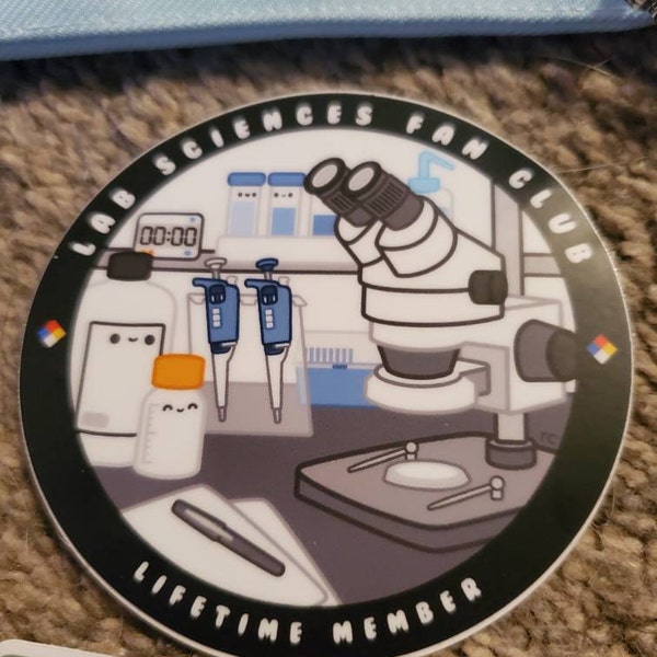 Lab Science Vinyl Sticker, Lab Gift, Cute, Science, Biology, Chemistry ...