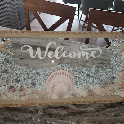 Seashell Resin Art/beach House Decor/coastal Wall Art/starfish Sea ...