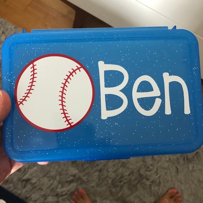 Personalized Pencil Box, Back to School Pencil Box, Baseball Pencil Box ...