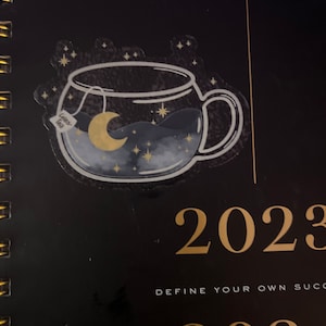 Celes-tea Celestial Tea Cup Waterproof Sticker Galaxy Laptop and Water ...