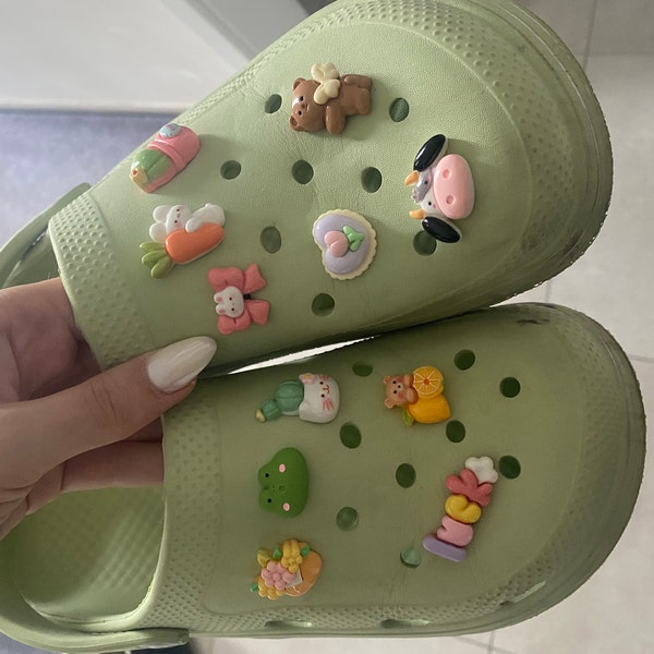 Kawaii Croc Charms Resin Embellishments for DIY Shoe Charm Croc Charms ...