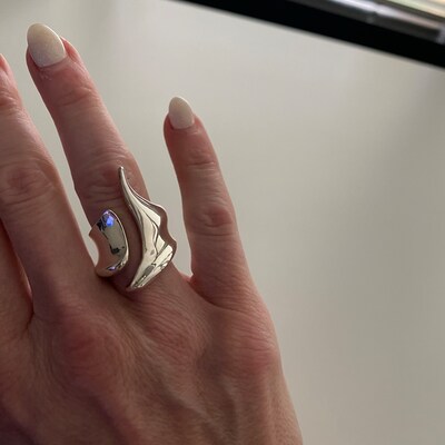 Unique Statement Ring, Sterling Silver Ring, Modern Statement Ring ...