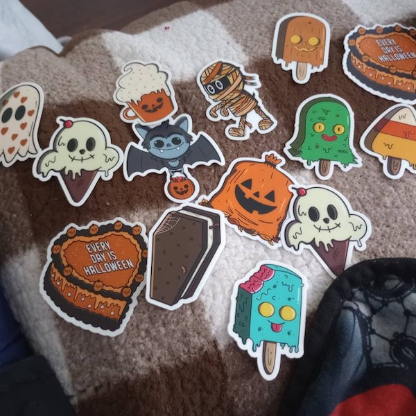 Cute Halloween Sticker Pack | Spooky Cute Halloween Stickers | Stickers ...