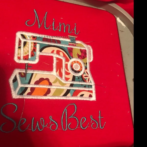 Sewing Machine Applique Embroidery Design. Sewing Machine Applique ...