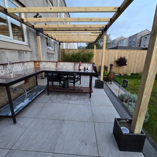 The Heavy Duty Garden Pergola & Decking Kit, Pressure Treated, Top Quality, Multiple Sizes ...