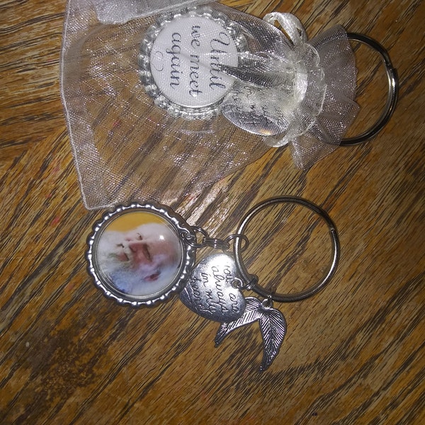 Memorial Keychain - Memorial Gift - Memorial Keepsake - Photo Keepsake ...