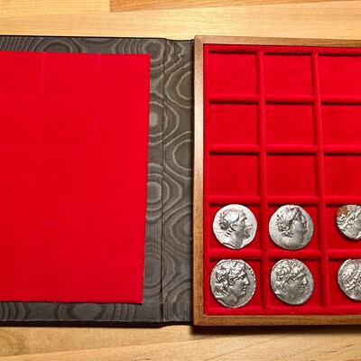 Coin Box With 12 Squares of 28 Mm. ZECCHI Wood Coin Box Wooden - Etsy UK