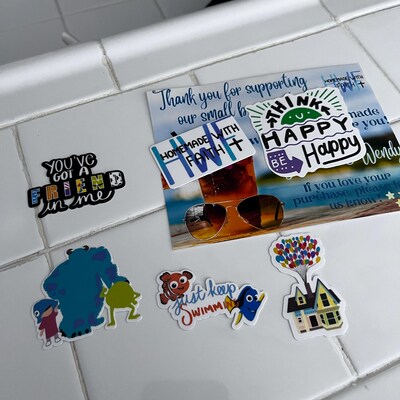 Disney/pixar Sticker Pack Hand Drawn Bundle Disney Pixar Water ...