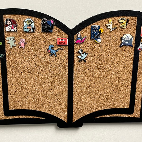 Book Pin Board | Cork Board (multiple Sizes) - Etsy