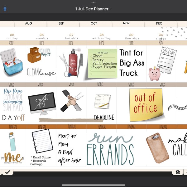 Bill Reminders Digital Planner Stickers - Payment Scheduling Calendar ...