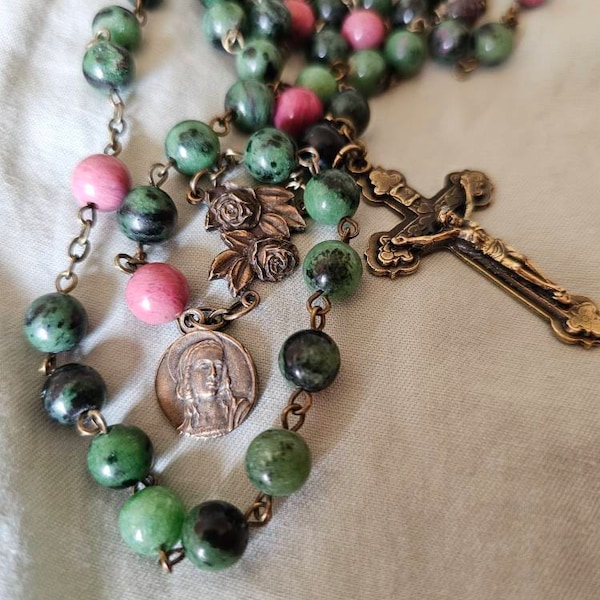 Sacred Heart of Jesus Chaplet, Bronze Chaplet of the Sacred Heart ...