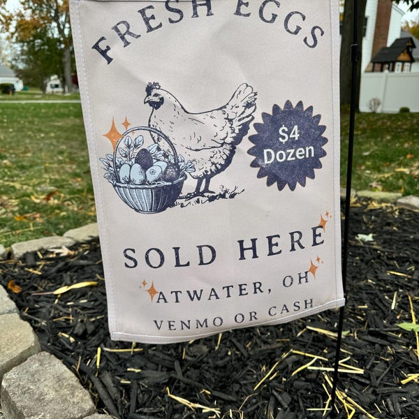 Custom Egg Stand Sign Eggs for Sale Yard Sign for Farm Stand Business ...
