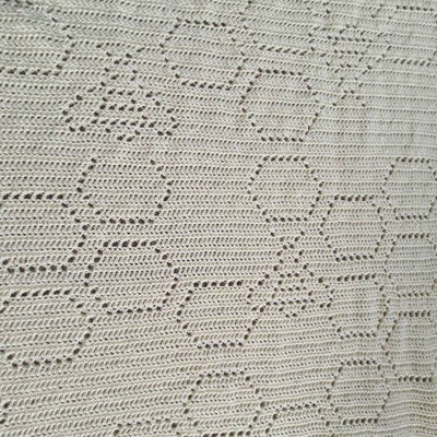 Filet Crochet Blanket Pattern Bee Blanket Crochet Pattern Filet Blanket ...