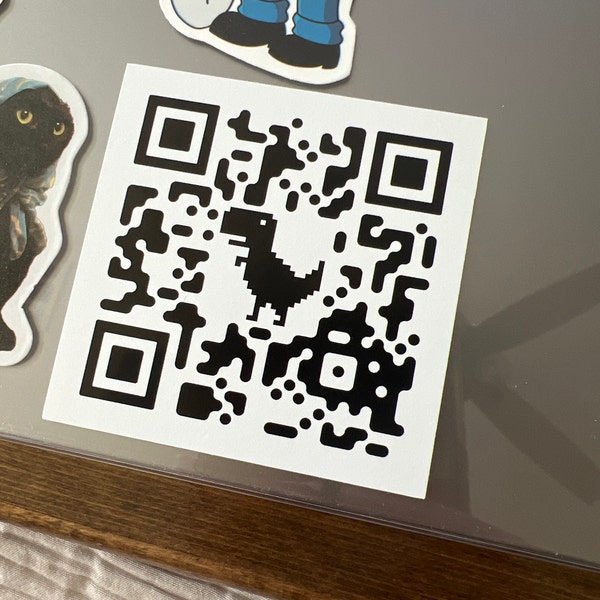 Rick Roll Sticker, QR Code Sticker, Meme Sticker, Joke Waterproof Vinyl ...