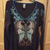 New Vocal Apparel Womens Black Embellished Crochet Lace Contrast ...
