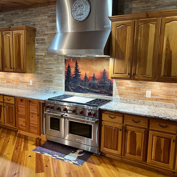 Tempered Glass Backsplash, Kitchen Sink Cover, Splashback Tile ...