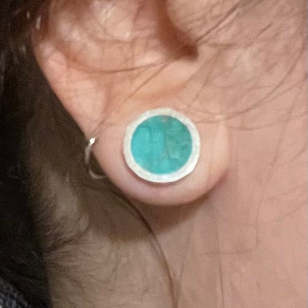 Silver and Solid Turquoise Handmade Large Plugs Gauges - Size 6g to 1 1 ...