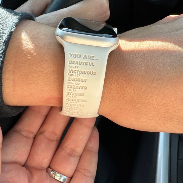 You Are Beautiful Scripture Band Mountain, Floral, or Monogram Options ...