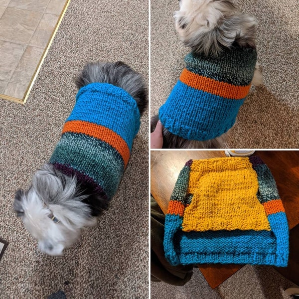 Simple Dog Sweater Knitting Pattern - PDF, Small Dog Sweater - Etsy