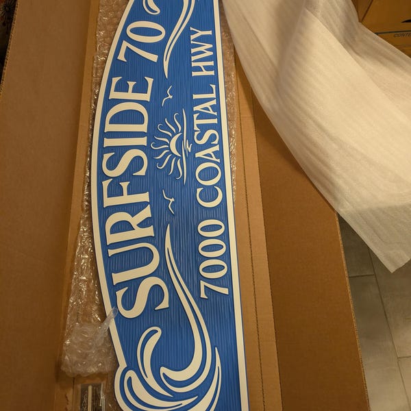 Personalized Custom PVC Sign for Your Beach Home Coastal Retreat ...