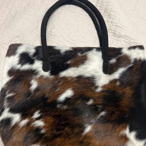 Cowhide Pillow - Patchwork Square - Etsy