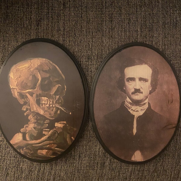 Skull of a Skeleton With Burning Cigarette Wood Portrait - 1886 Vincent ...
