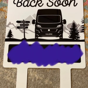 Campervan Campsite Pitch Reserved Sign Personalised Camper Van Sign ...