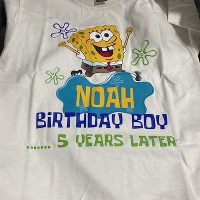 Sponge Theme Birthday Family Shirts, Custom Family T-shirt-personalized ...