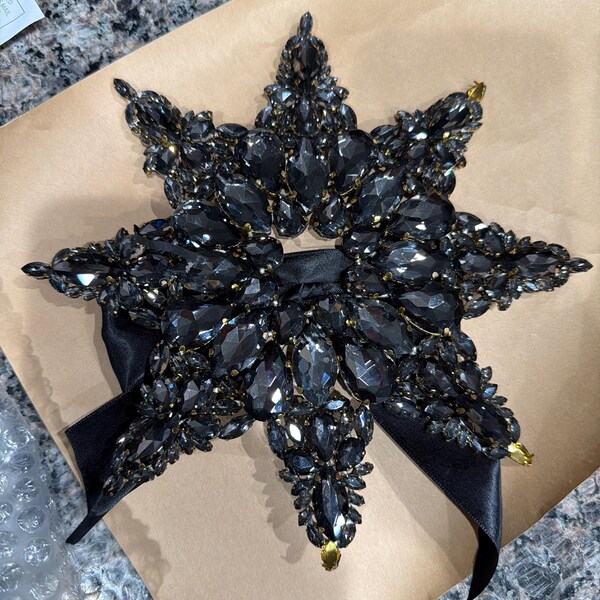 Handmade Black & Gold Christmas Ornament: Luxe Holiday Decor - Etsy