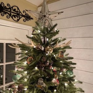 White Star Christmas Tree Topper Decoration White Metal Star - Etsy